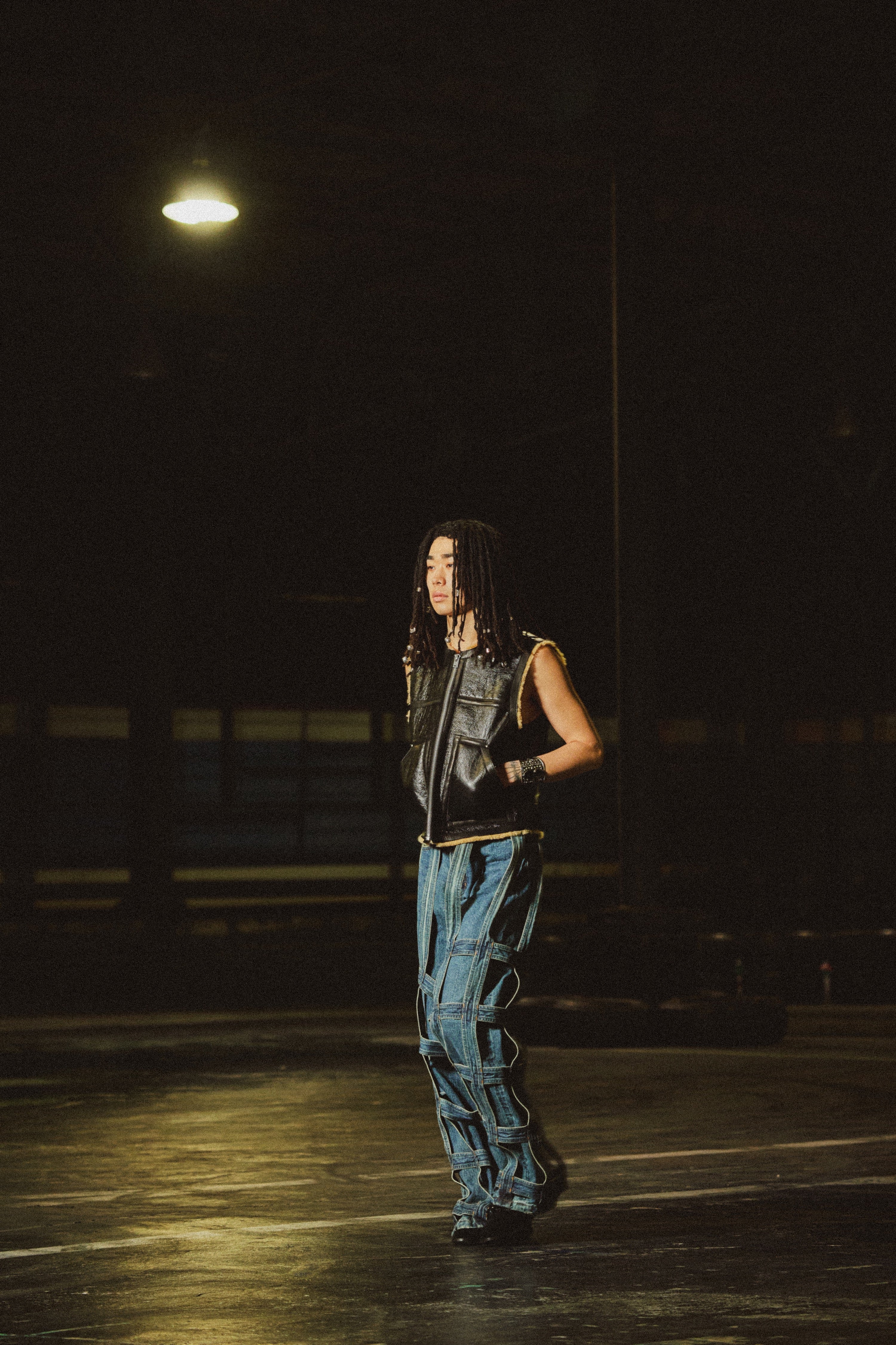 CAGED DENIM PANTS – PALETTE art alive ONLINE STORE