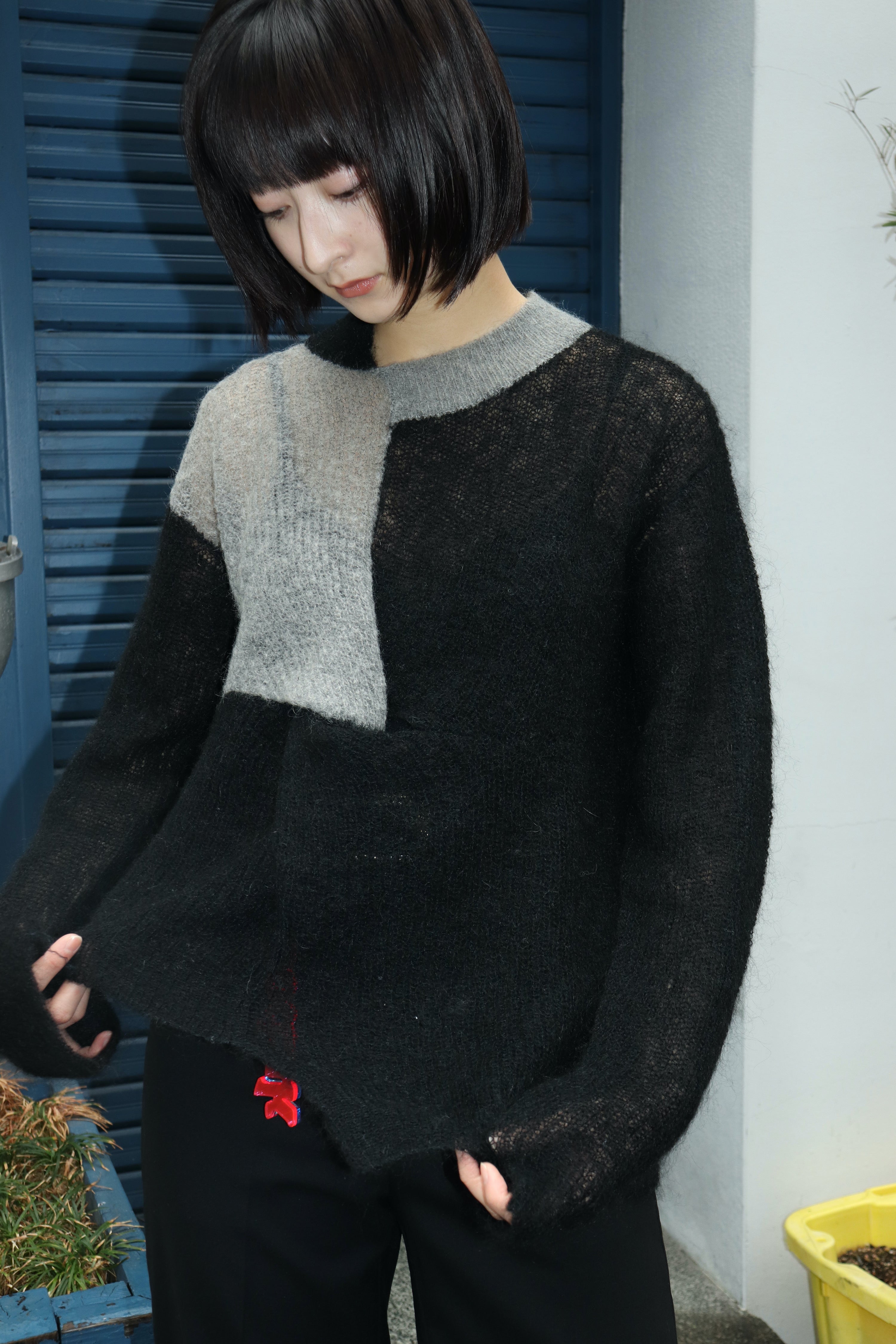 twisted panel mohair top – PALETTE art alive ONLINE STORE