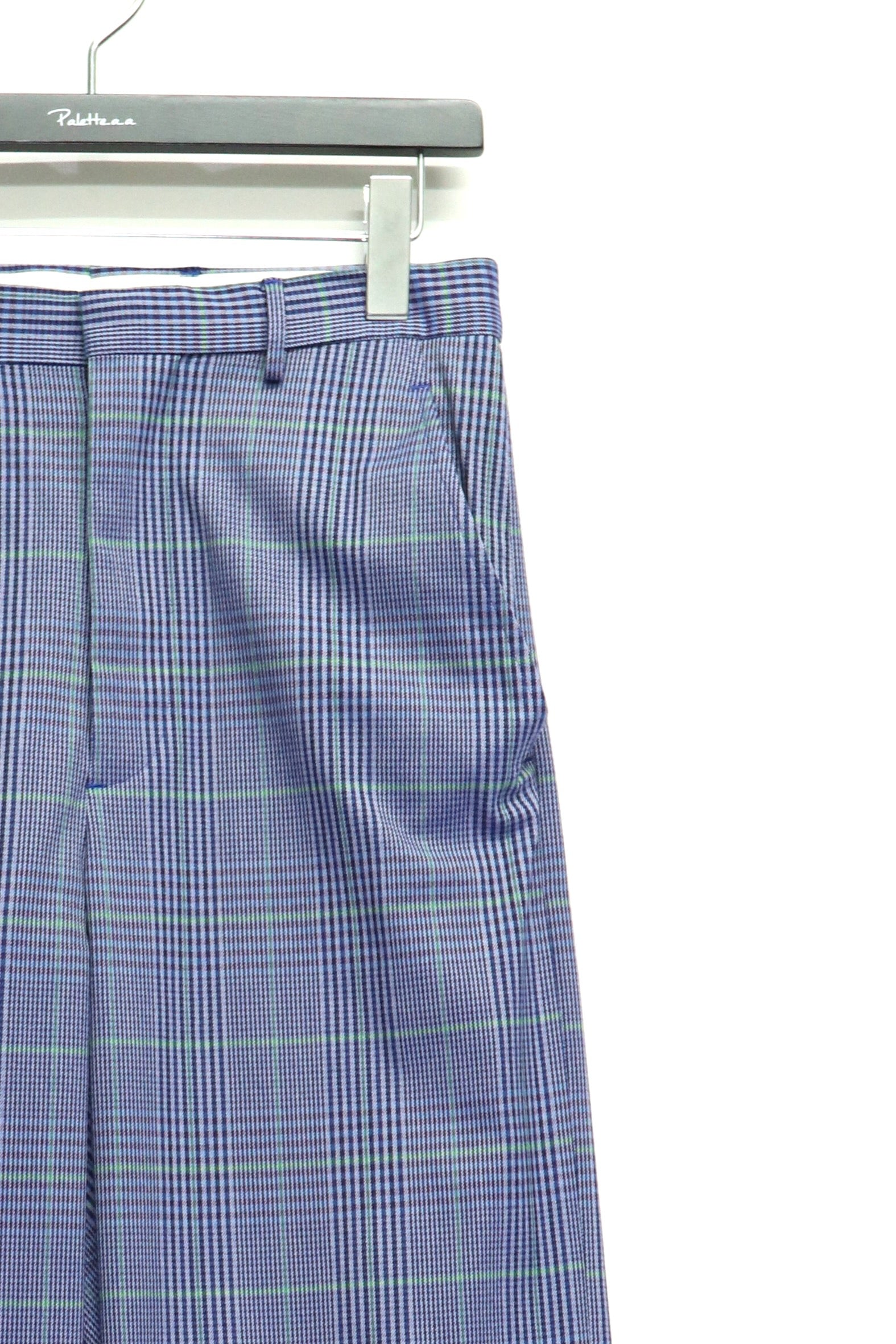 SYUMAN.(シュウマン)のNu Flare slacks type Plaid BLUEの通販｜PALETTE art aliveのオンラインショップ – PALETTE art ...
