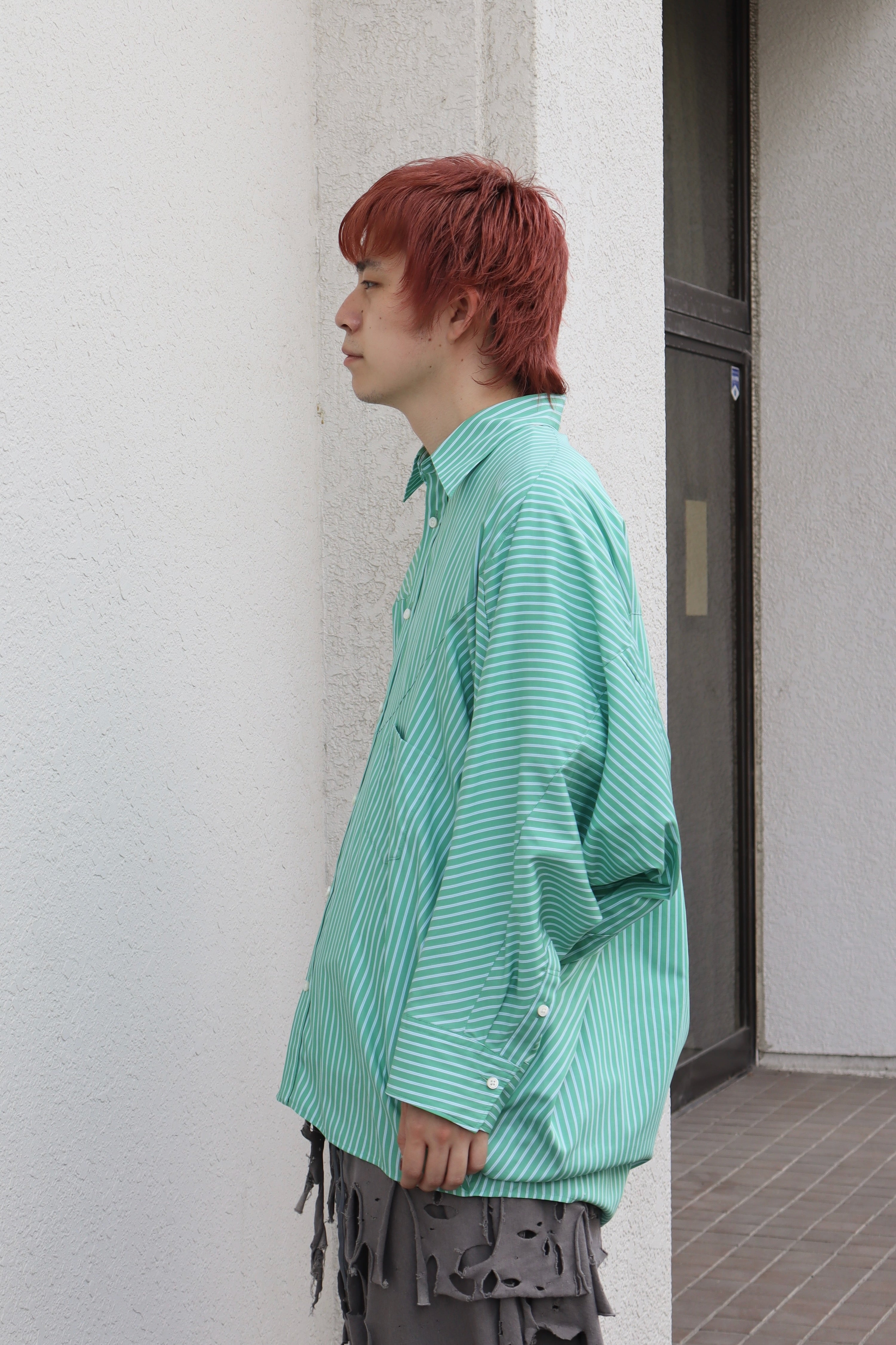 doublet(ダブレット)のDISTORTED CUTTING SHIRT GREENの通販｜PALETTE