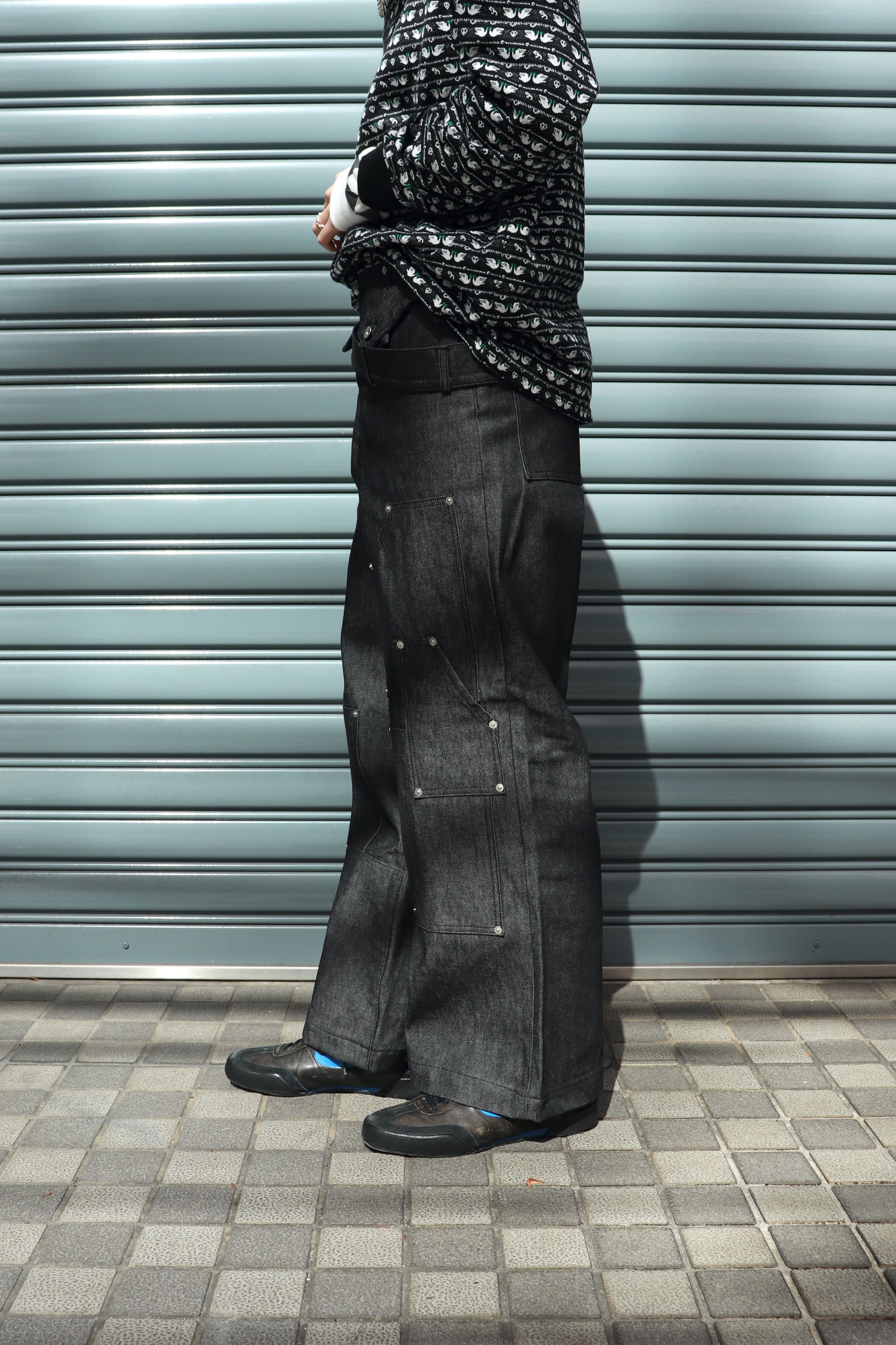 YUKI HASHIMOTO(ユウキハシモト)のUNFINISHED BAGGY JEANS BLACKの通販｜PALETTE art ...