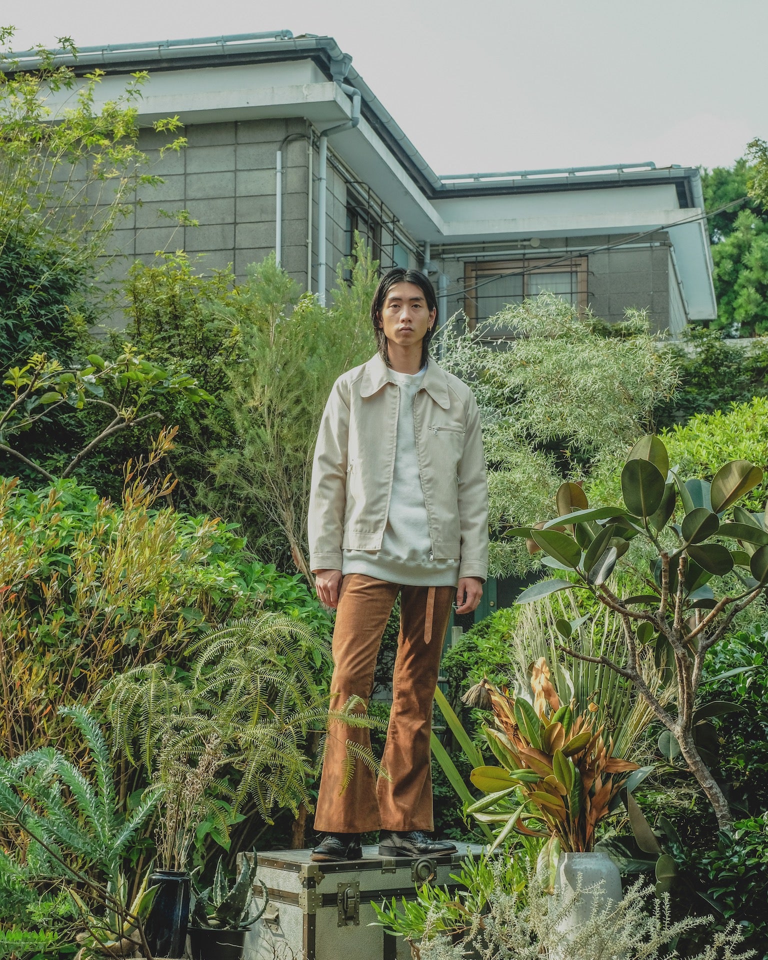 Sugarhill Corduroy Bottom Demin Demin Pants Brown Mail Order | Palette ...