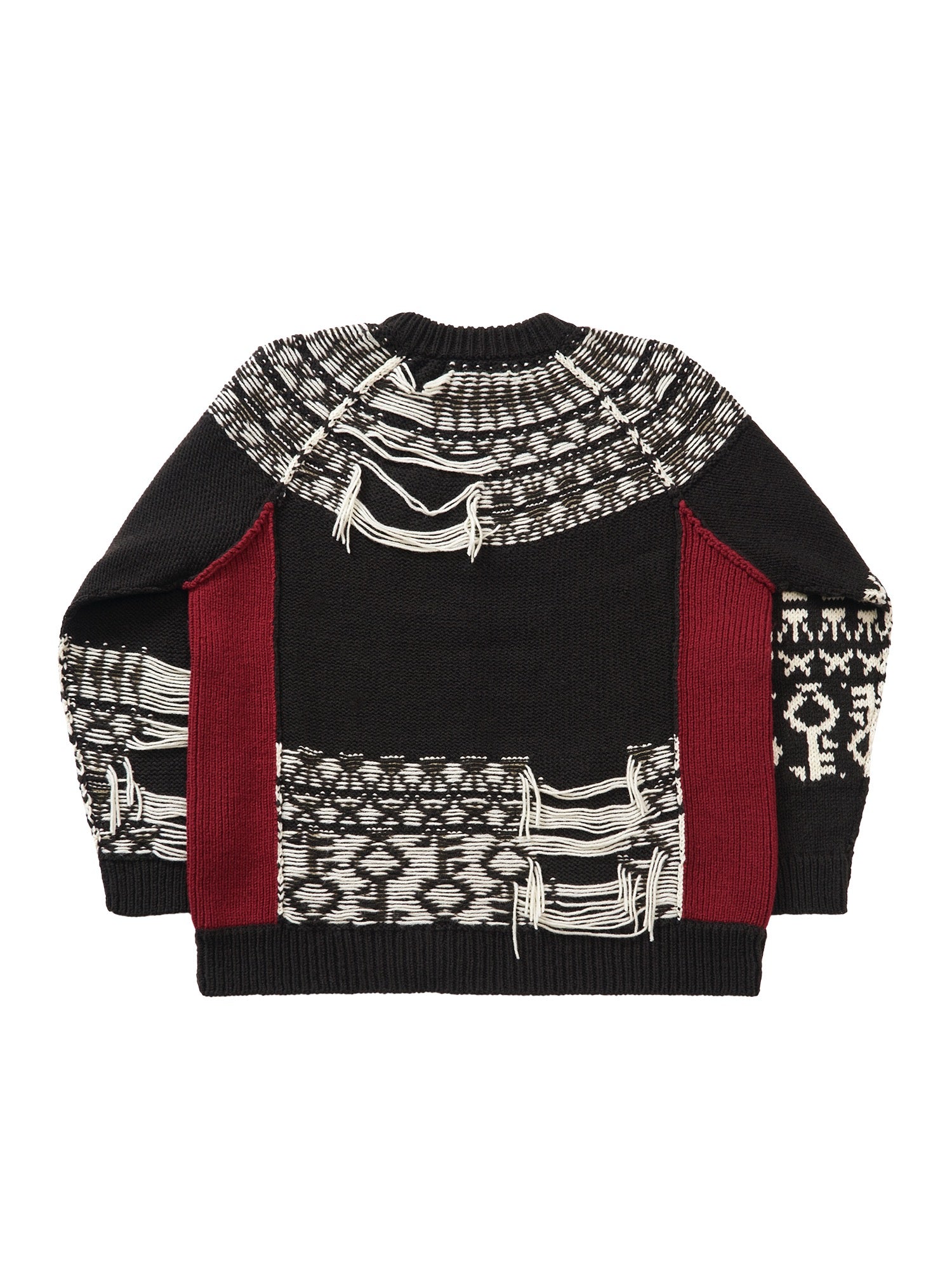 YUKI HASHIMOTO(ユウキハシモト)のINSIDEOUT WAREHOUSE PATTERN JUMPER BROWNの通販 ...